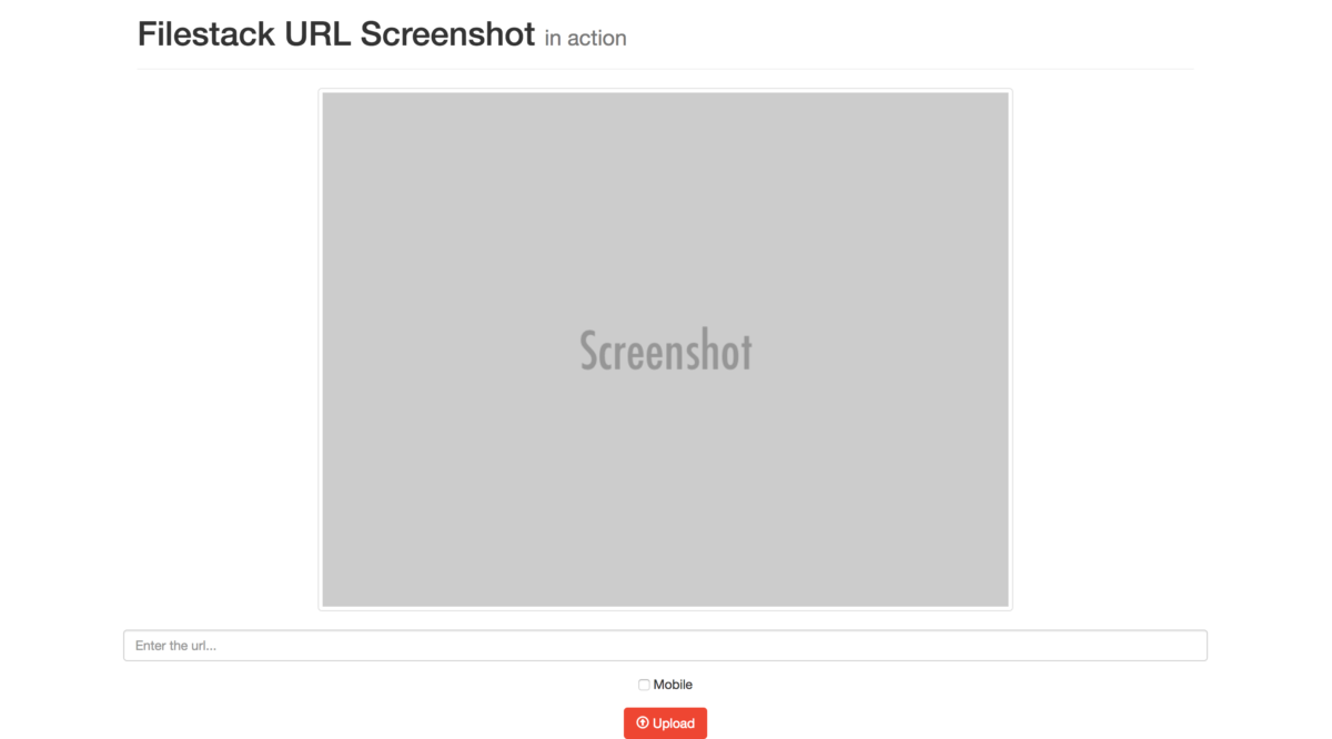 Take a Screenshot with Filestack and React