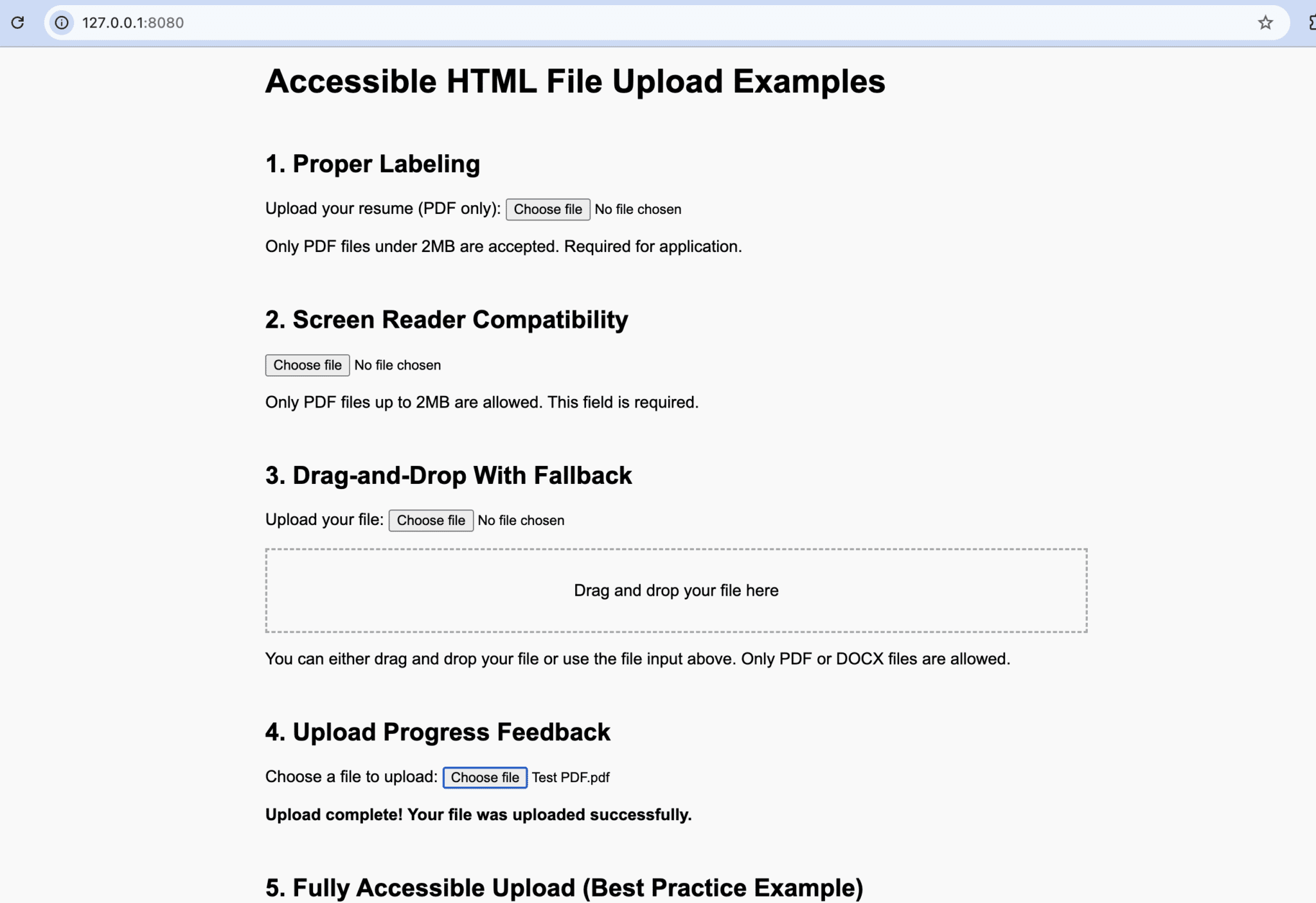 Accessible HTML File Upload Best Practices Guide